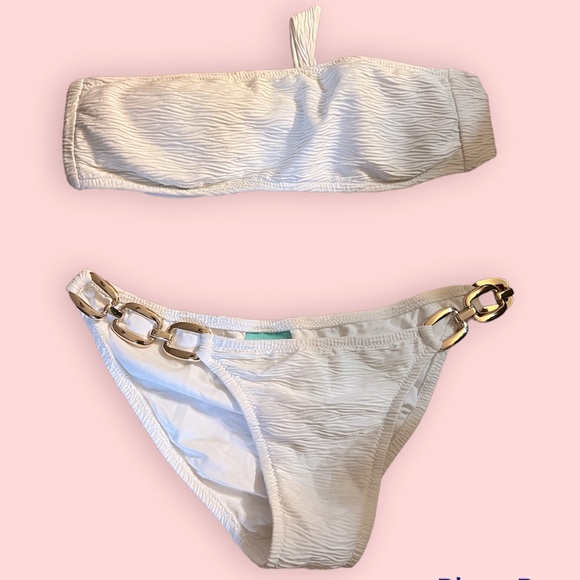 Melissa Odabash Swim Melissa Odabash White And Gold Bikini Poshmark